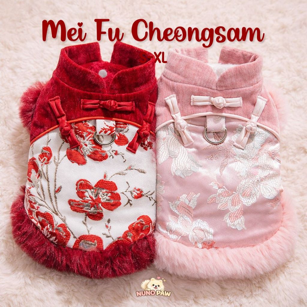 Jual Nunopaw - MEI FU CHEONGSAM Baju Imlek Anjing dan Baju Kucing CNY ...
