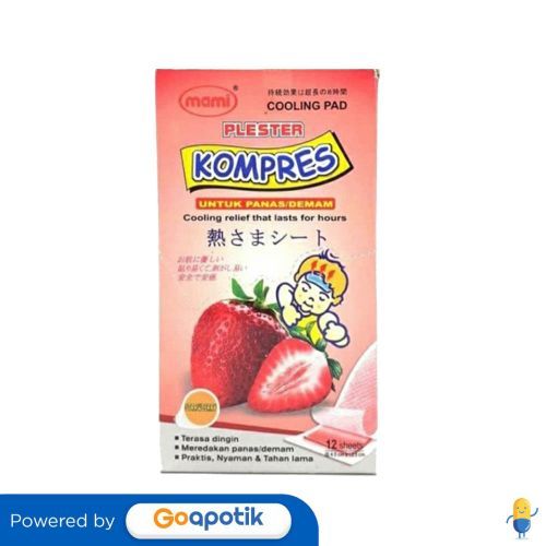 Jual Mami Plester Kompres Panas & Demam Strawberry Box 12 Sheets ...