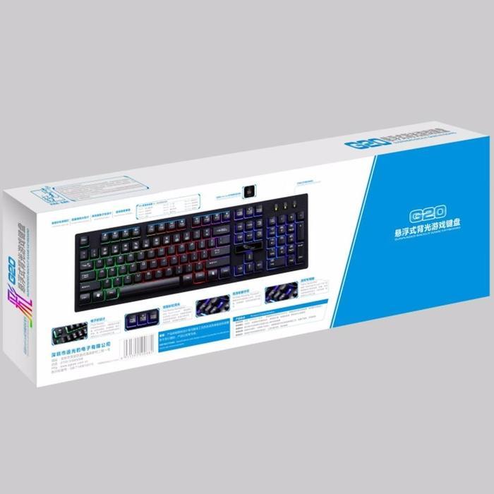 Jual aurora bag shop Leopard RGB Gaming Keyboard G20 - Keyborad Gaming ...