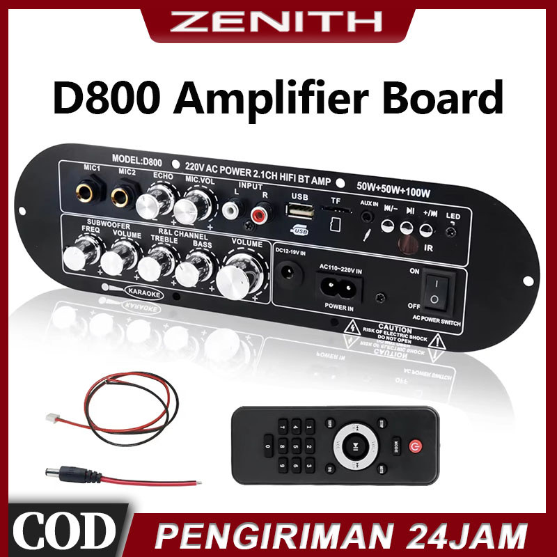 Jual D800 Amplifier Board High-Power Subwoofer BT Bluetooth Digital 2.1 ...