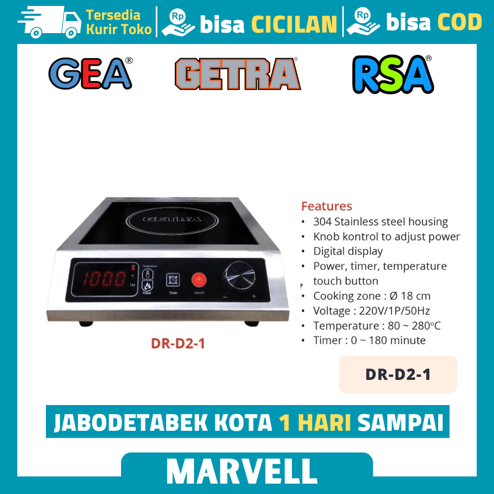 Jual Kompor Induksi Getra DR-D2-1 Induction Cooker Garansi Resmi ...