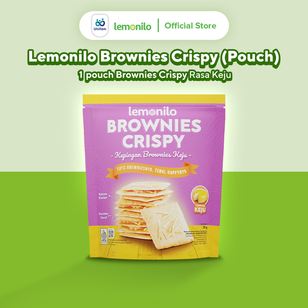 Jual Lemonilo Brownies Crispy Keju - Brownis Kering 35 Gram | Shopee ...