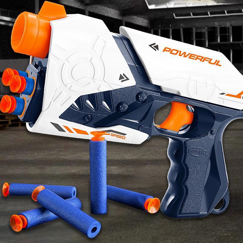 Jual Blaster Proyektil Futuristik Biru Putih, Dilengkapi 5 Proyektil ...