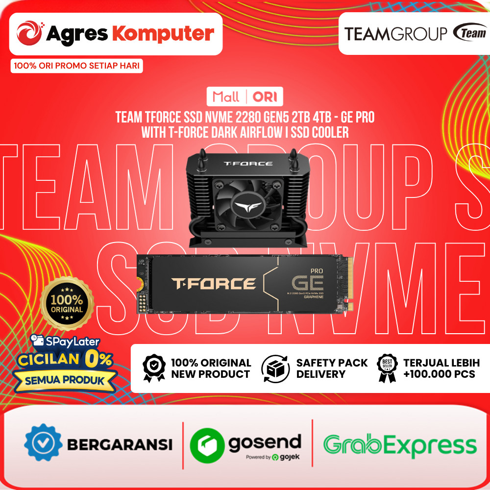 Jual TEAM TFORCE SSD NVME 2280 GEN5 2TB 4TB - GE PRO WITH T-FORCE DARK ...