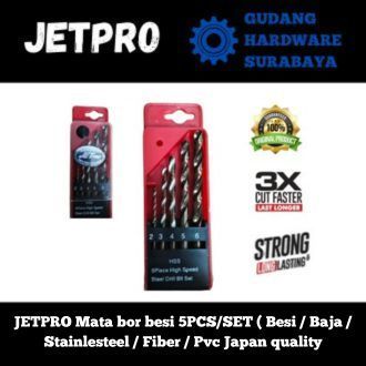 Jual JETPRO Mata bor besi 5PCS/SET ( Besi / Baja / Stainlesteel / Fiber ...
