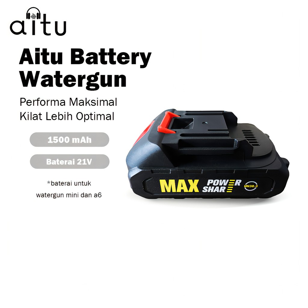 Jual Aitu Watergun Battery 1500 mAh 21V Baterai Alat Cuci Kendaraan ...