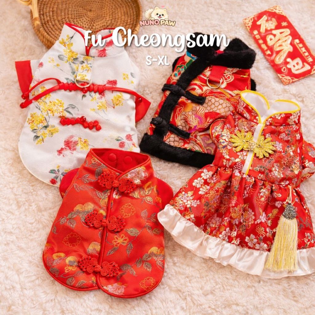 Jual Nunopaw - FU CHEONGSAM Baju Imlek Anjing dan Baju Kucing CNY ...