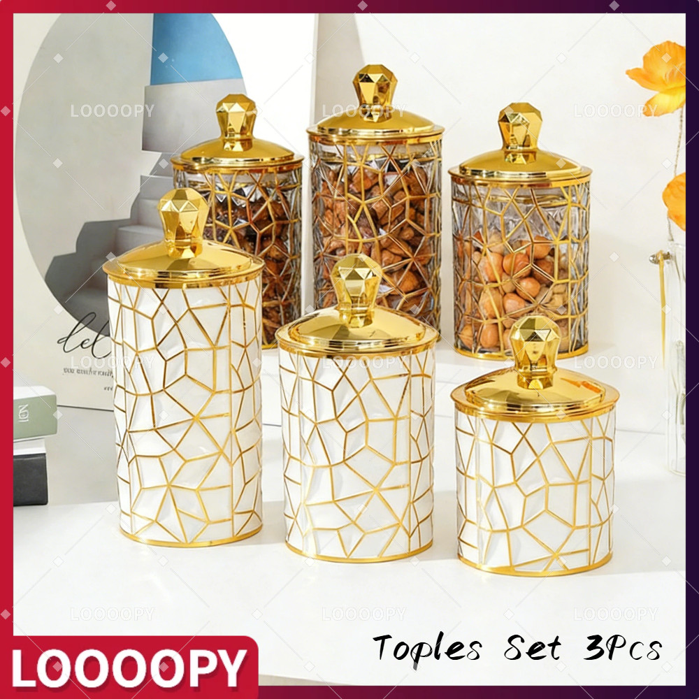 Jual LOOOOPY Penyimpanan Snack Mewah Toples Berlian Toples Plastik ...