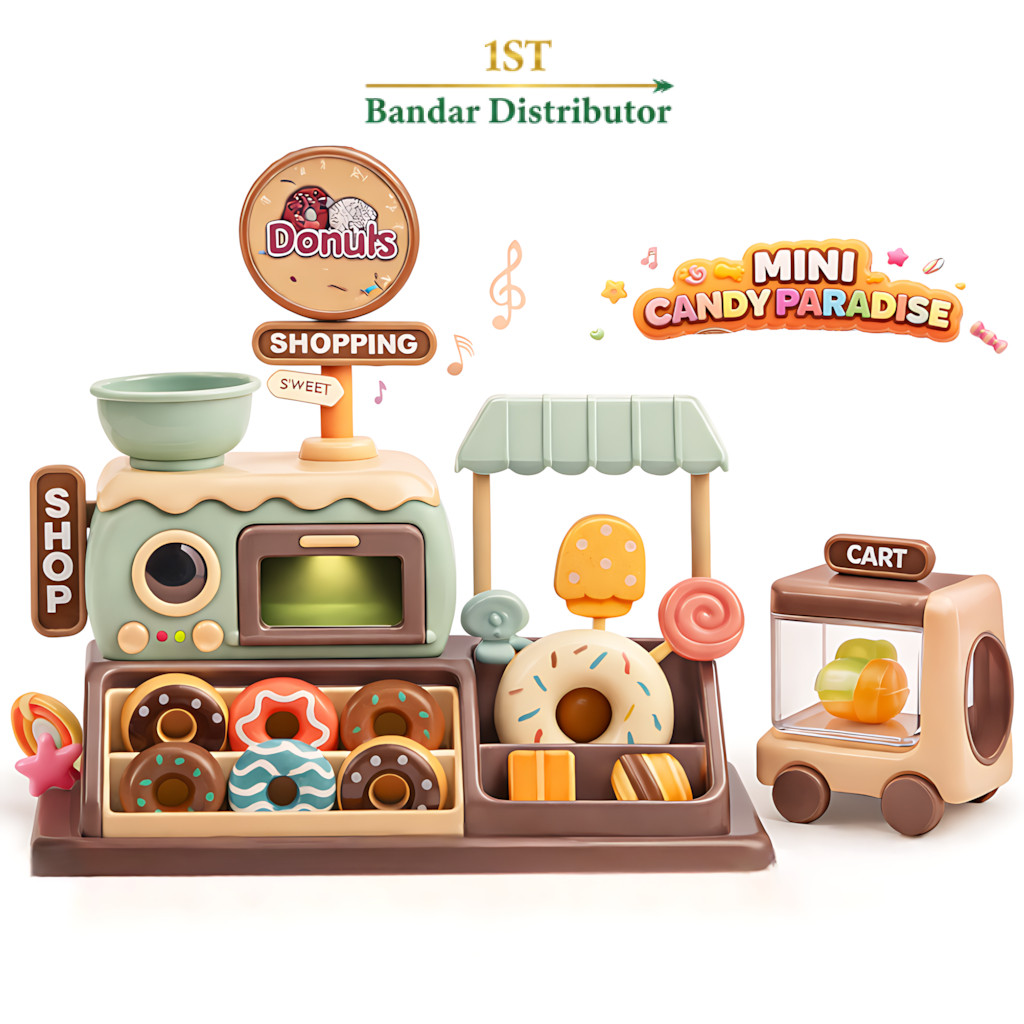 Jual Mainan Anak MINI CANDY PARADISE 34PCS Donuts Shop Mainan Kasir ...