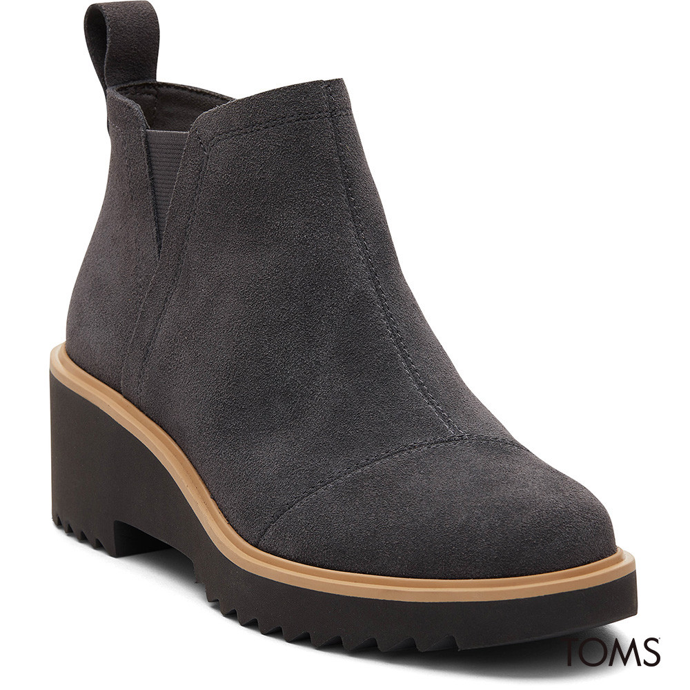 Maude Forged Iron Suede Wedge Boot