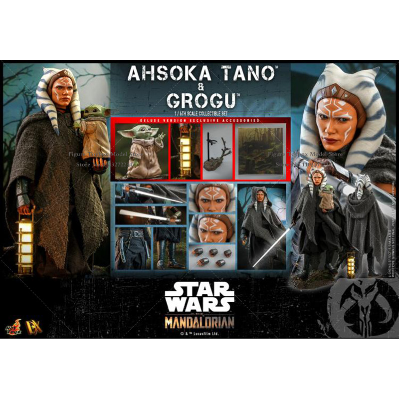 Jual HotToysDX21 1/6 Collectible The Mandalorian Ahsoka Tano Grogu ...