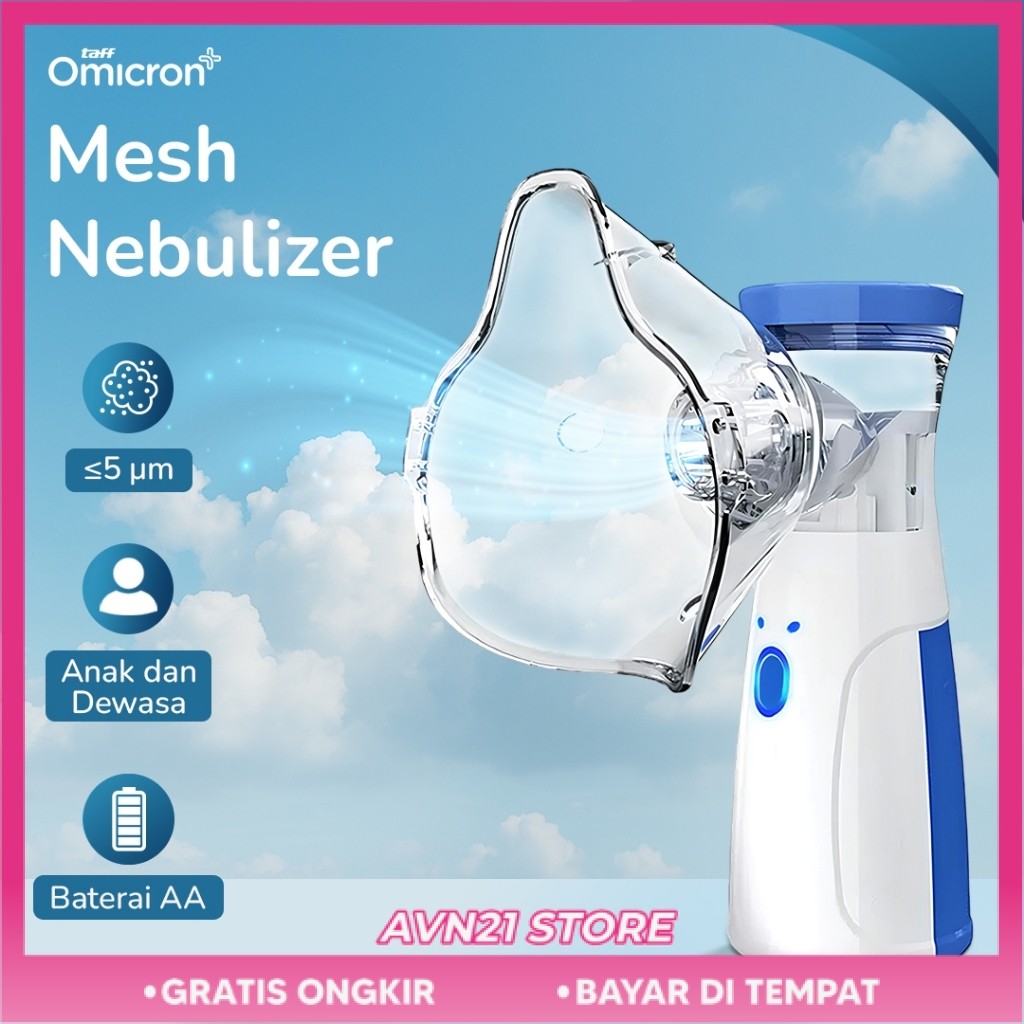 Jual Nebulizer Alat Terapi Pernapasan TaffOmicron Handheld Inhaler ...