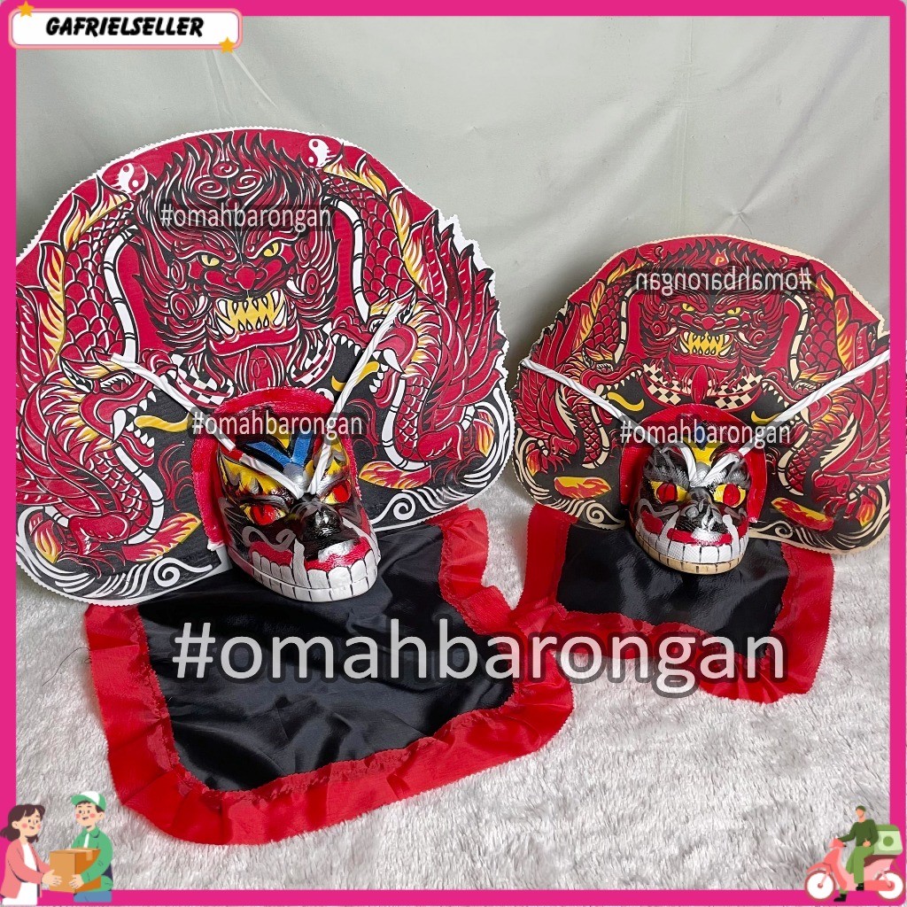 Jual Barongan Devil Spons Jumbo Tanggung Kain Panjang Merah | Shopee ...