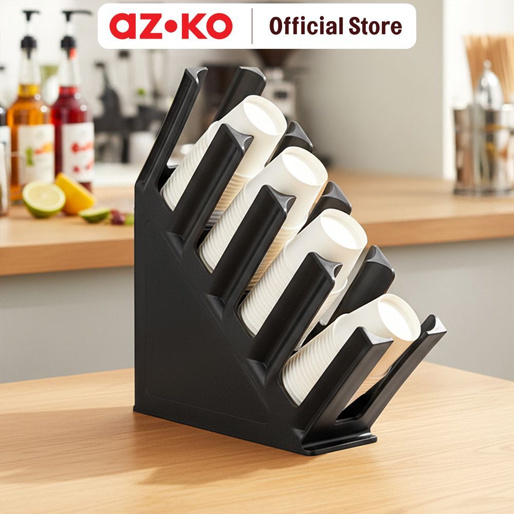 Jual AZKO Kris Rak Gelas 4 Tingkat - Hitam Rak Gelas Rak Bar Organizer ...