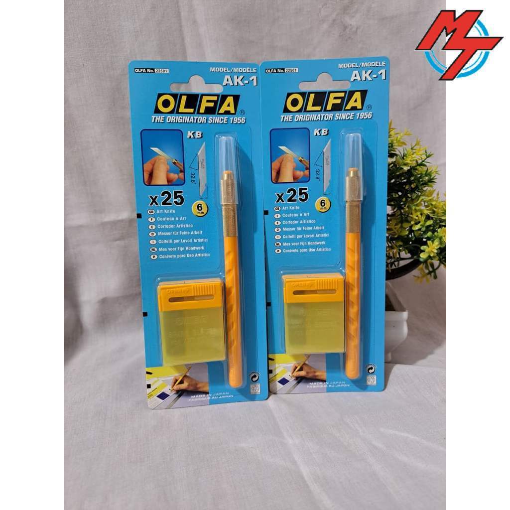 Jual Olfa Cutter Pen AK-1 Art Knife With 25 Blades | Shopee Indonesia