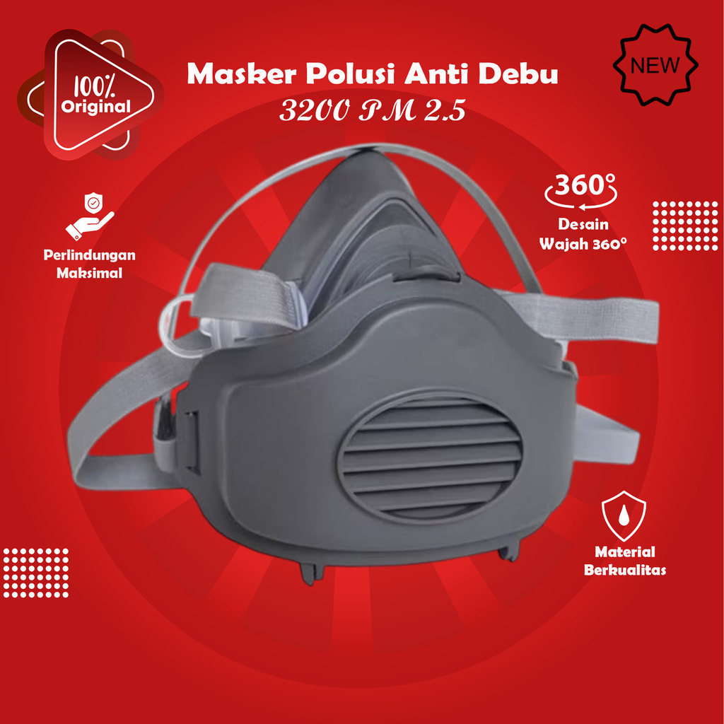 Jual Masker Polusi Anti Debu PM2.5 3200 Safety Mask | Shopee Indonesia