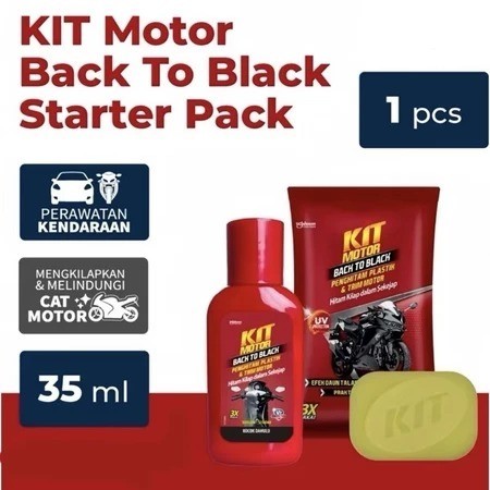 Jual *K11* KIT MOTOR BACK TO BLACK 35ML FREE SPONGE PENGHITAM TRIM ...