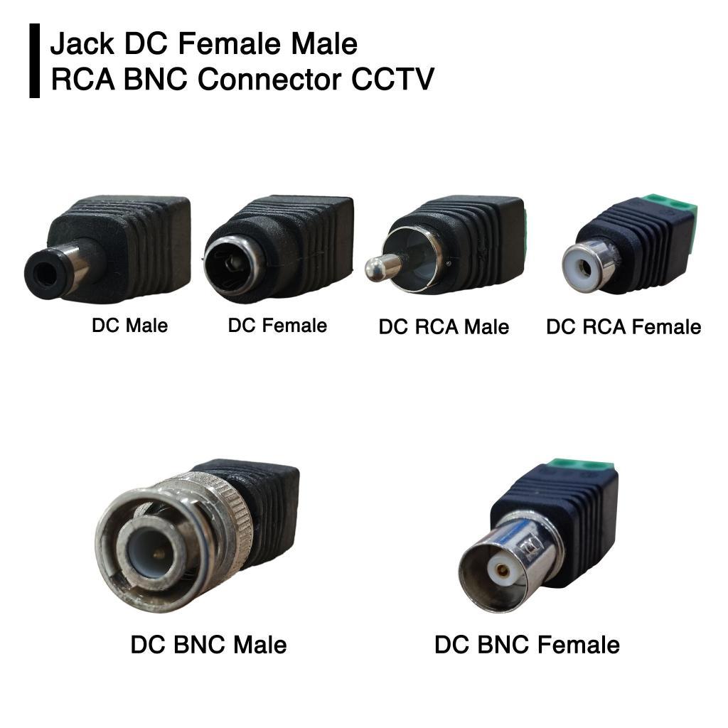 Jual Jack DC Female Male RCA BNC Connector CCTV Kamera Konektor Cewek ...