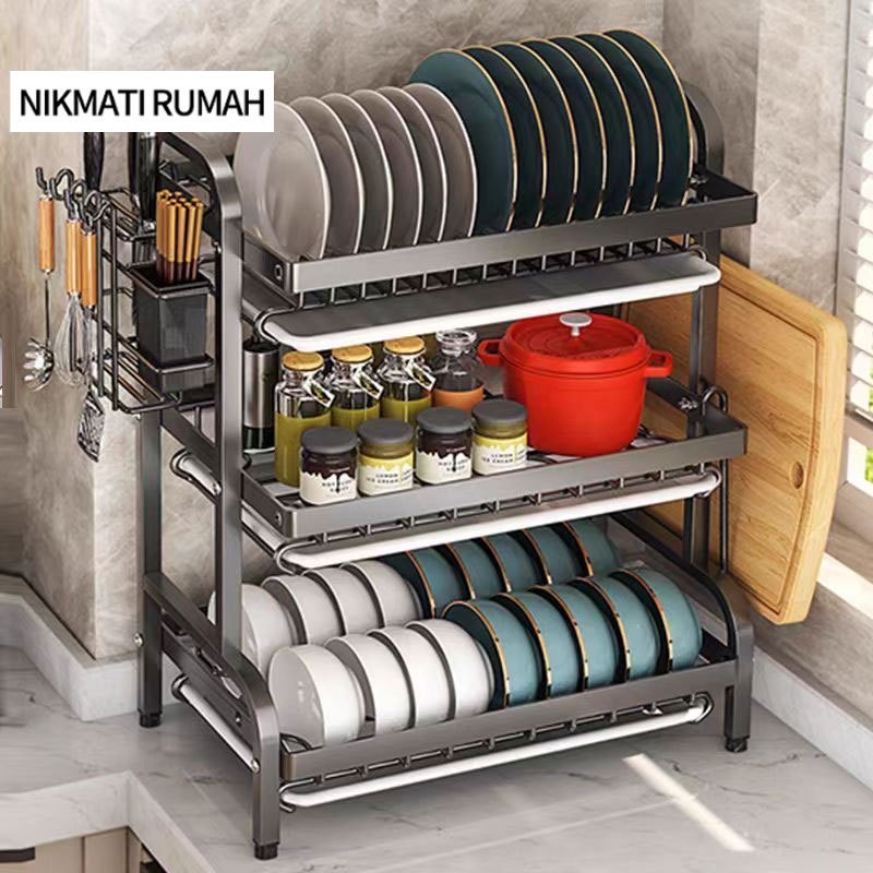 Jual Rak Piring Stainless Rak Piring Gantung Rak Piring Wastafel Rak ...