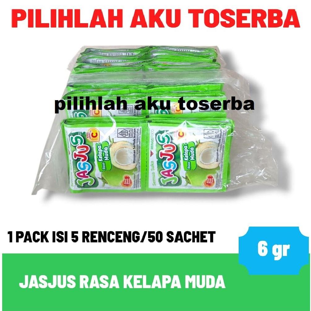 Jual JASJUS JAS JUS Rasa KELAPA MUDA kemasan renceng - ( HARGA 1 pack ...