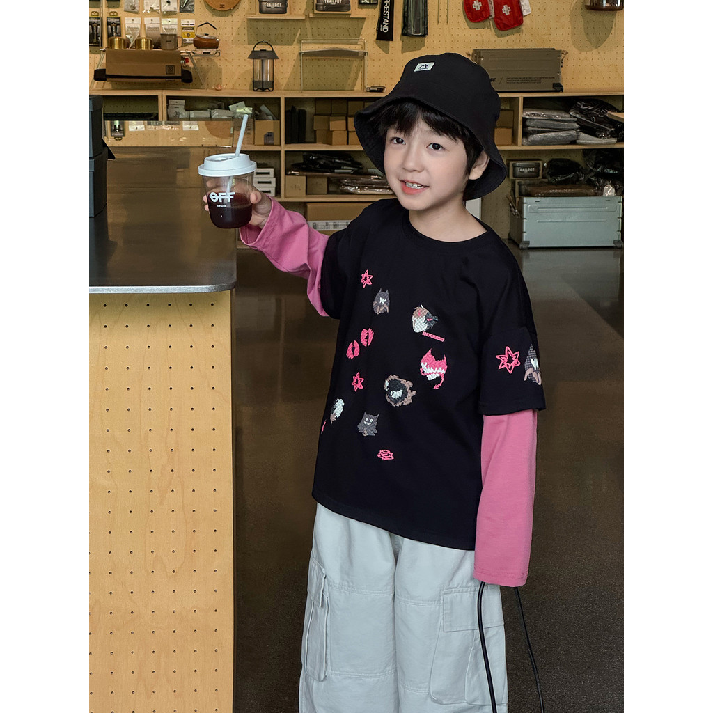 Jual Atasan Bayi Palsu Dua Potong Tampan Cetakan 3D Setan Kecil T Baju ...