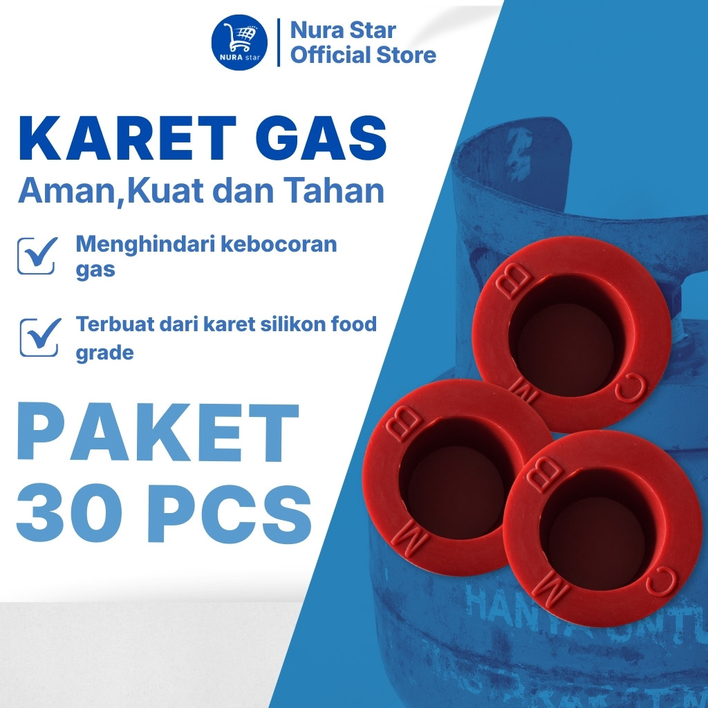 Jual ( 30 PCS ) Karet merah lpg gas Pengaman Seal Tabung Gas Elpiji 3kg ...