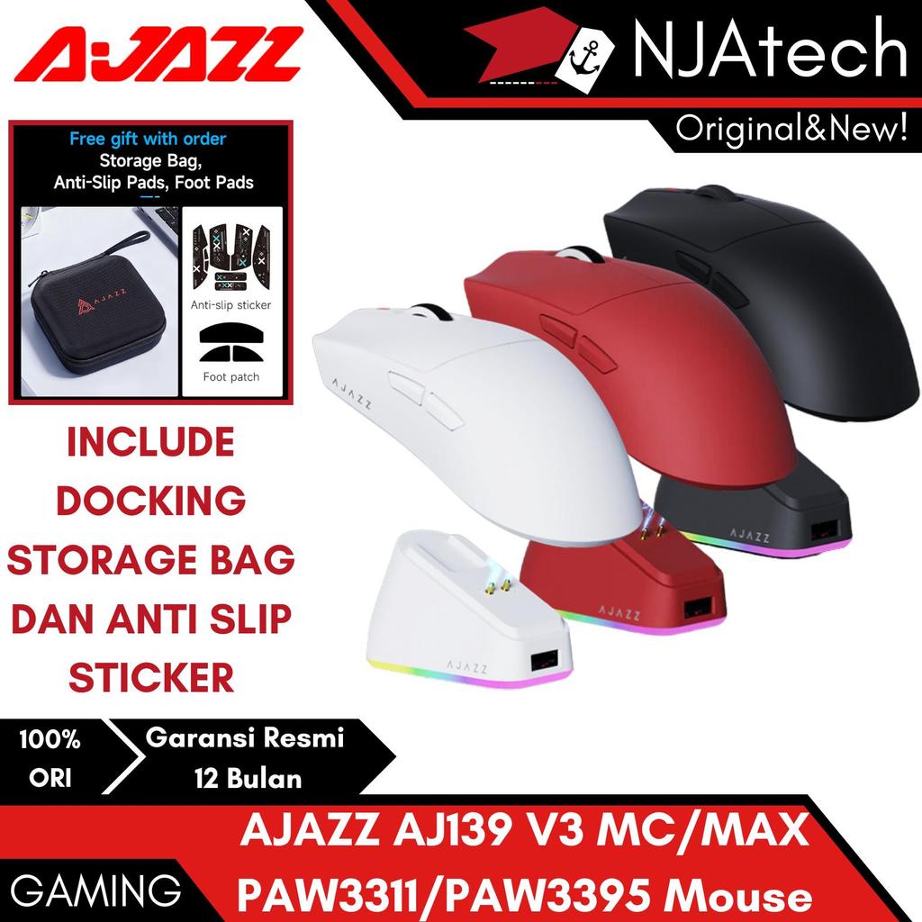 Jual AJAZZ AJ139 P V3 MC / MAX Wireless Tri Mode Gaming Mouse Sensor ...