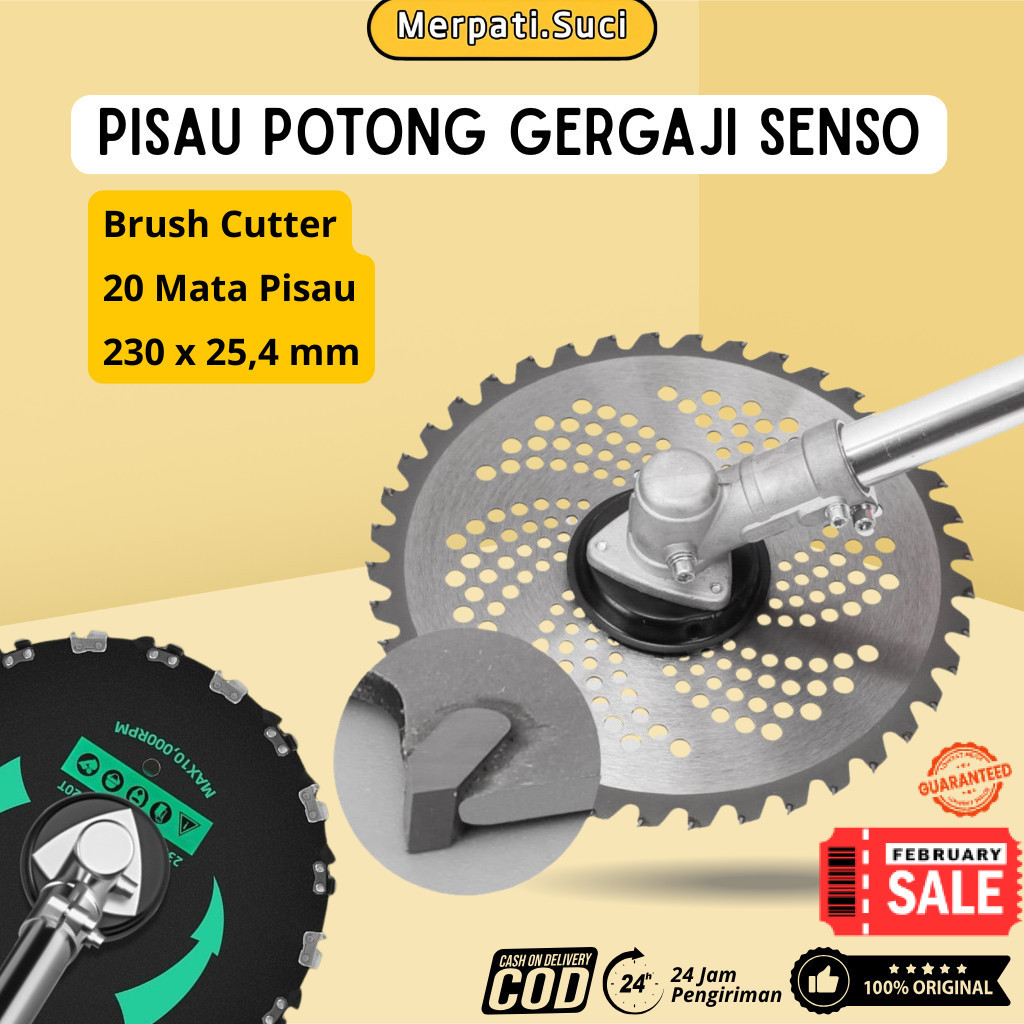 Jual Pisau Mata Gergaji Chainsaw 20T Lawn Mower Saw Disc Mata Senso ...