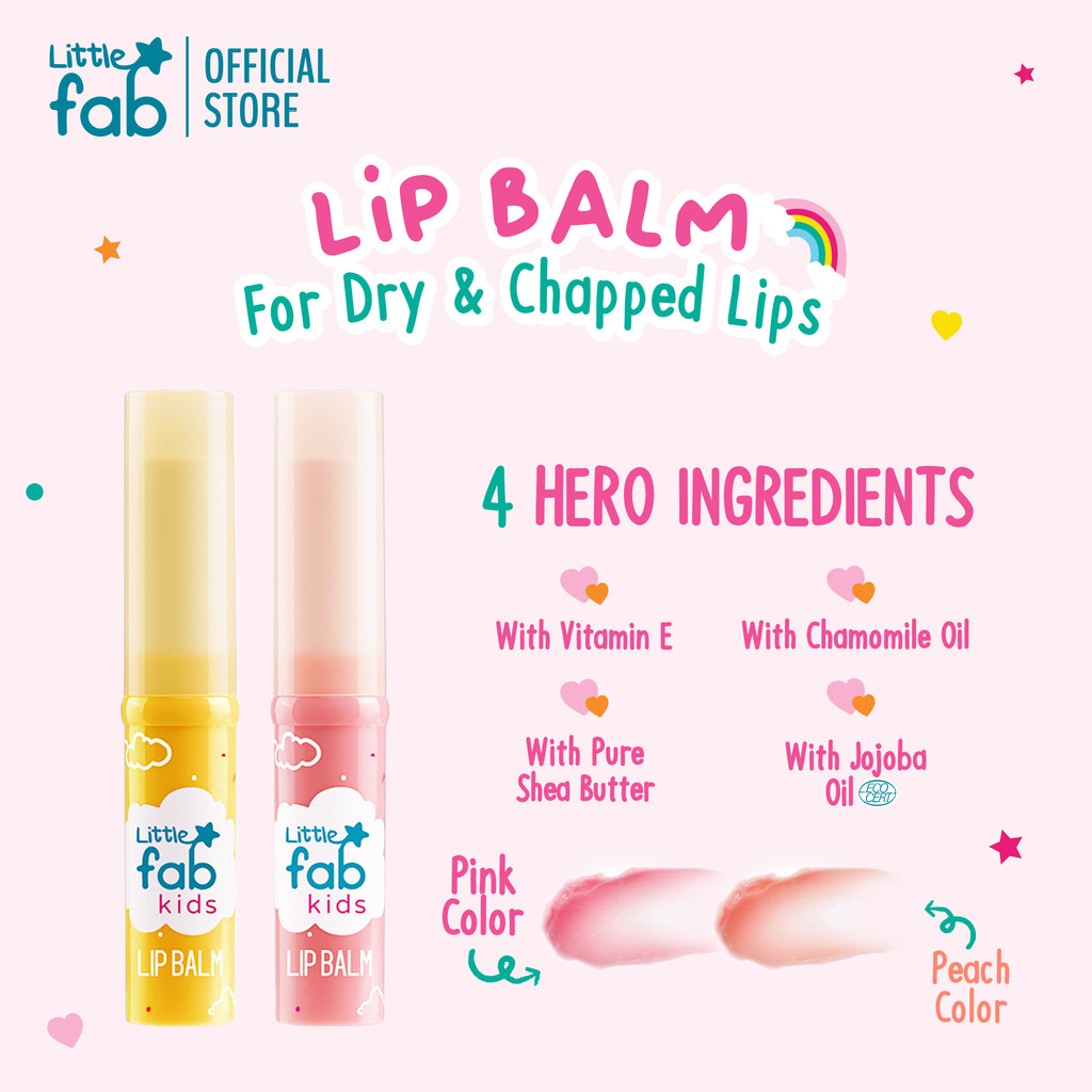 Jual Little Fab Kids - Lip Balm 3gr (DP) | Pelembab bibir Anak & Remaja ...