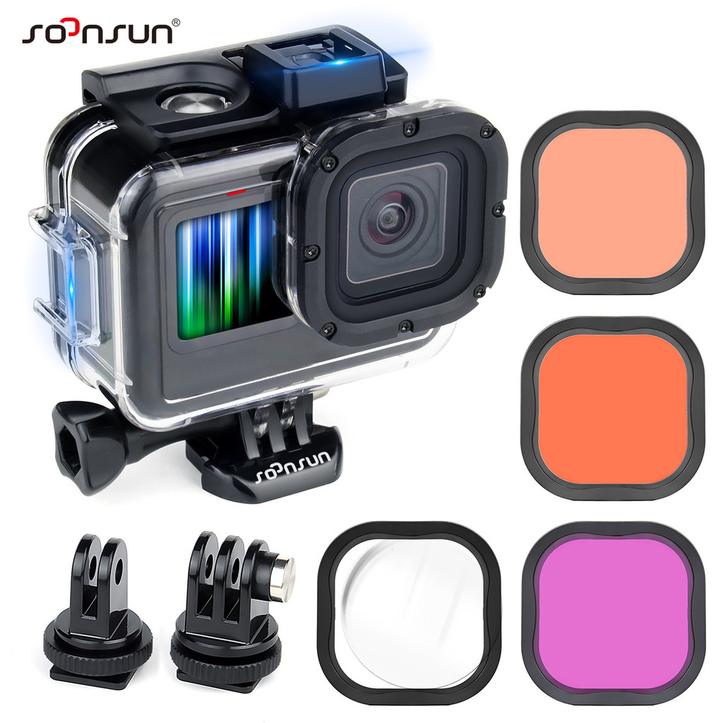 Jual SOONSUN 60m Waterproof Case + Filter Kits for GoPro Hero 13 12 11 ...