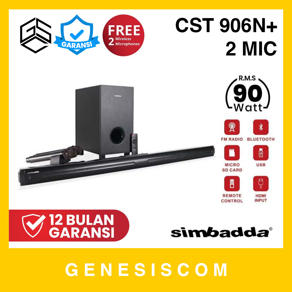 Jual Soundbar SIMBADDA CST 906N+ Altes Bass Speaker TV Wireless ...