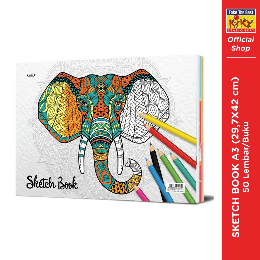 Jual (1 PCS) SKETCH BOOK KIKY / A5 A4 A3 BESAR KECIL MENGGAMBAR SKET ...