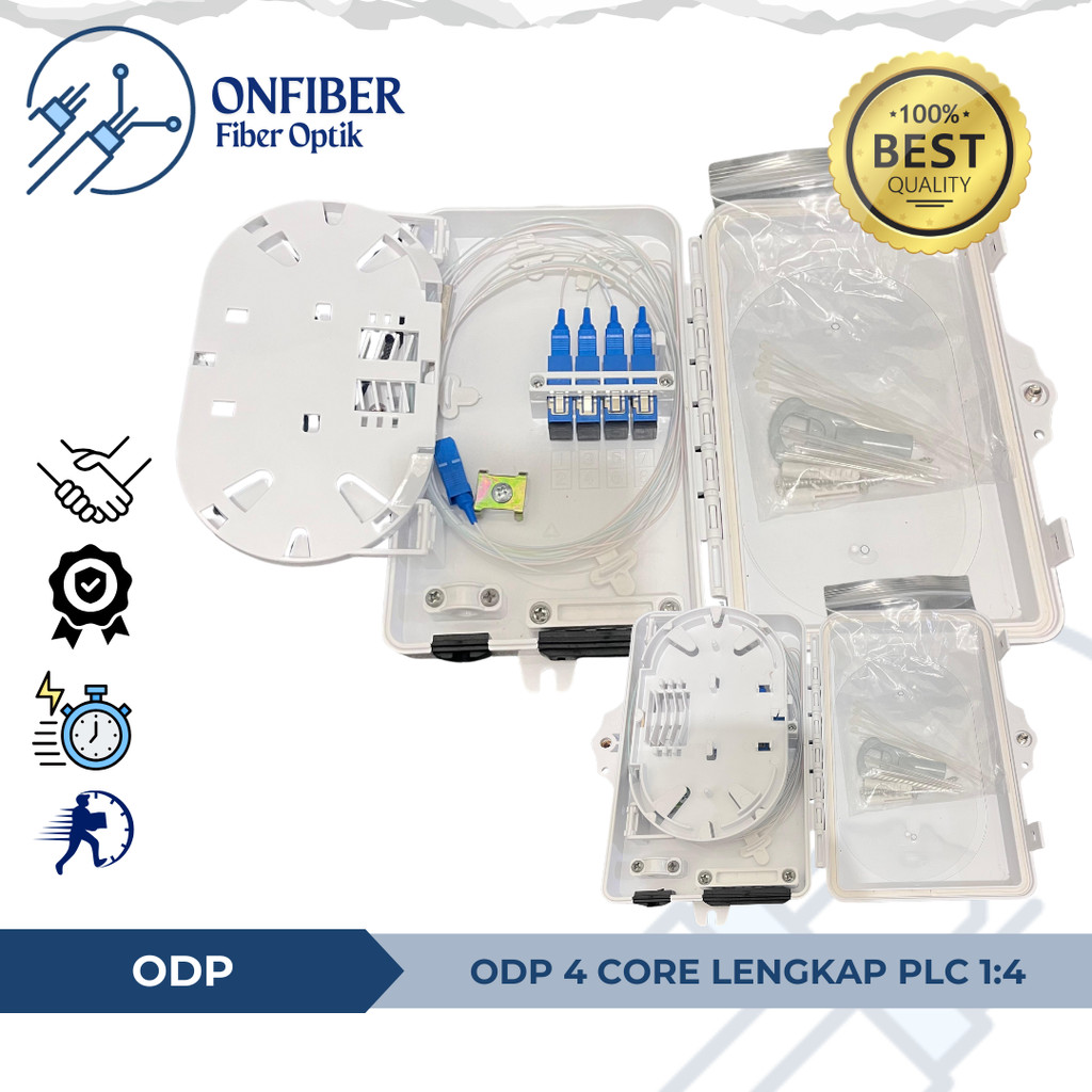 Jual ODP 4 Core Kosongan / Lengkap ACC PLC Splitter Adapter & Pigtail ...