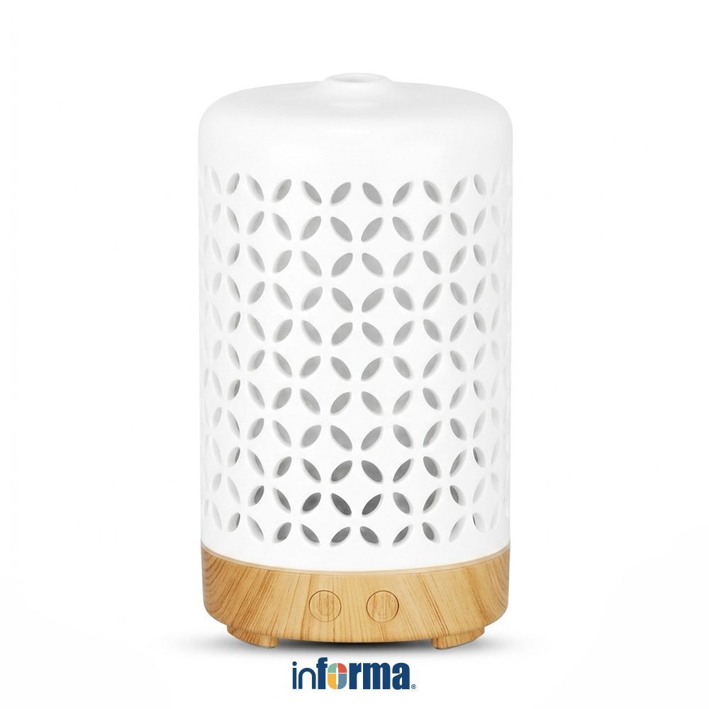 Jual Informa Diffuser Aromaterapi Keramik Kawung 9X9X16 cm - Putih ...