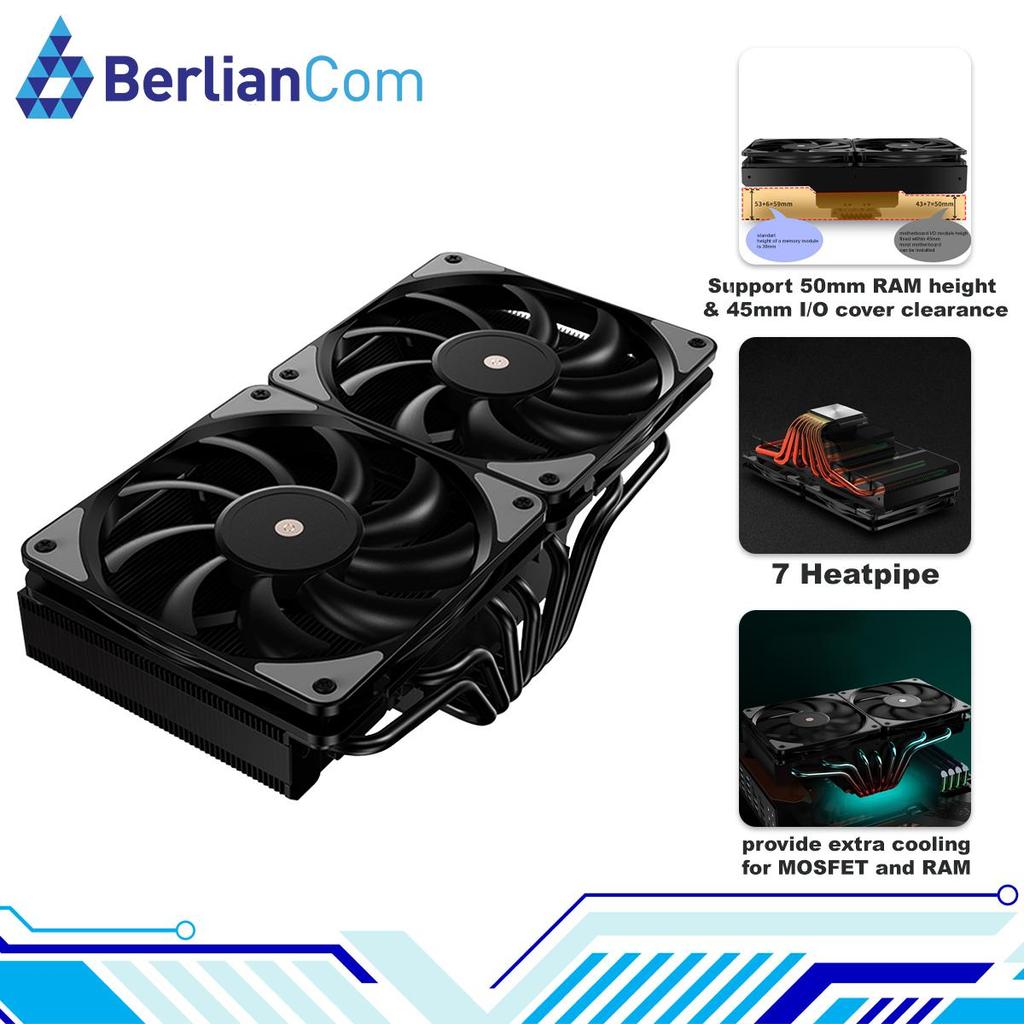 Jual JIUSHARK JF13K DIAMOND BLACK CPU Cooler Dual Fan Top Flow 7 ...