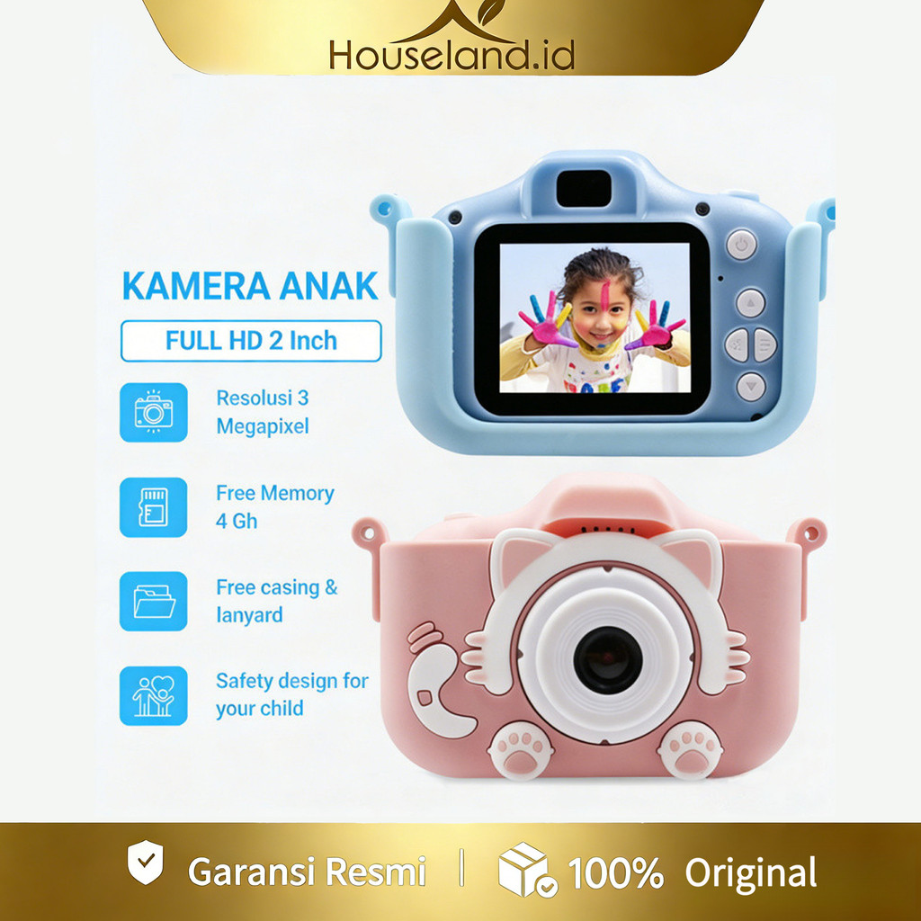 Jual Houseland - Kamera Anak Mini Digital Layar HD 3 Megapixel Kids ...