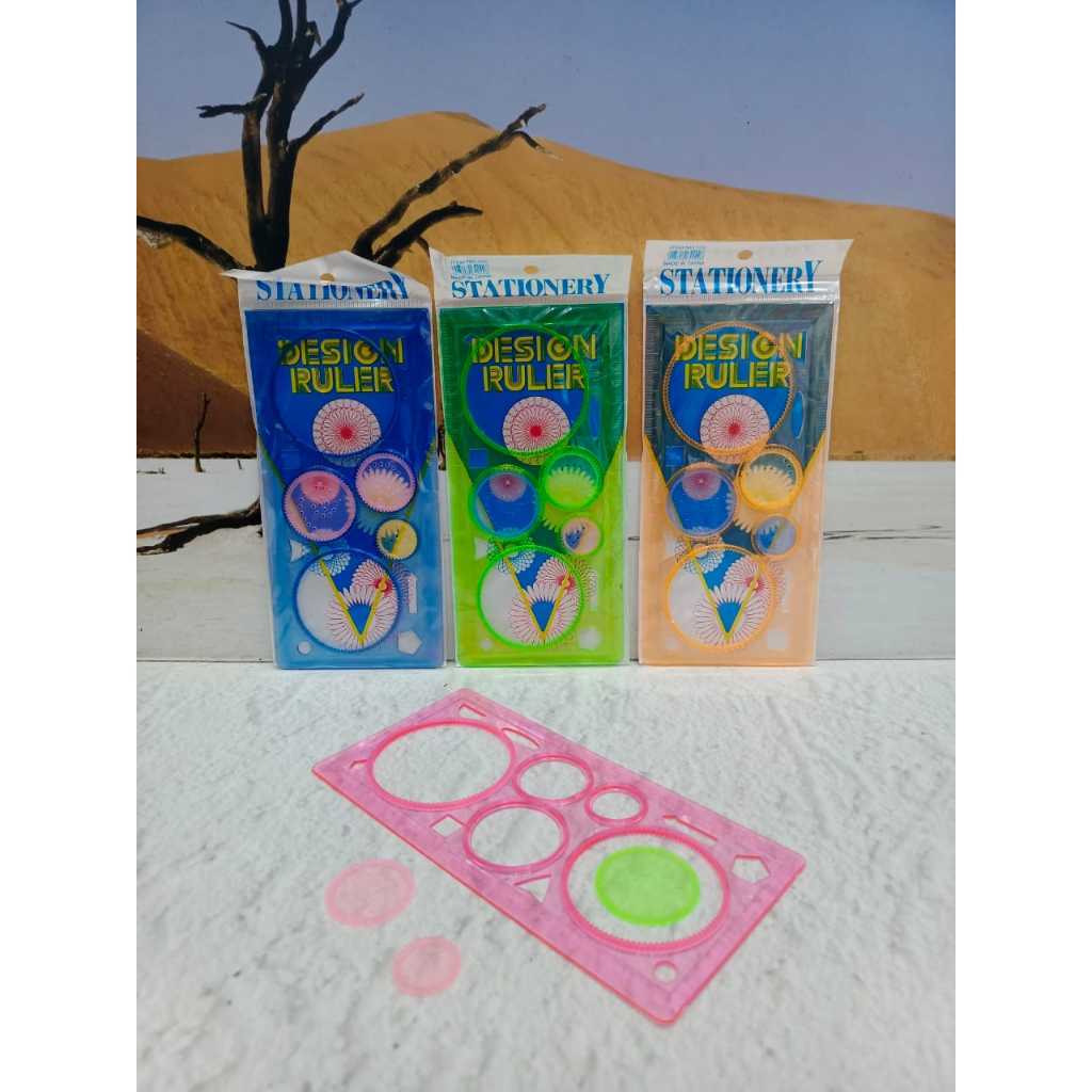 Jual garisan ROTARY bunga/pattern ruler design/spirograph geometrik ...