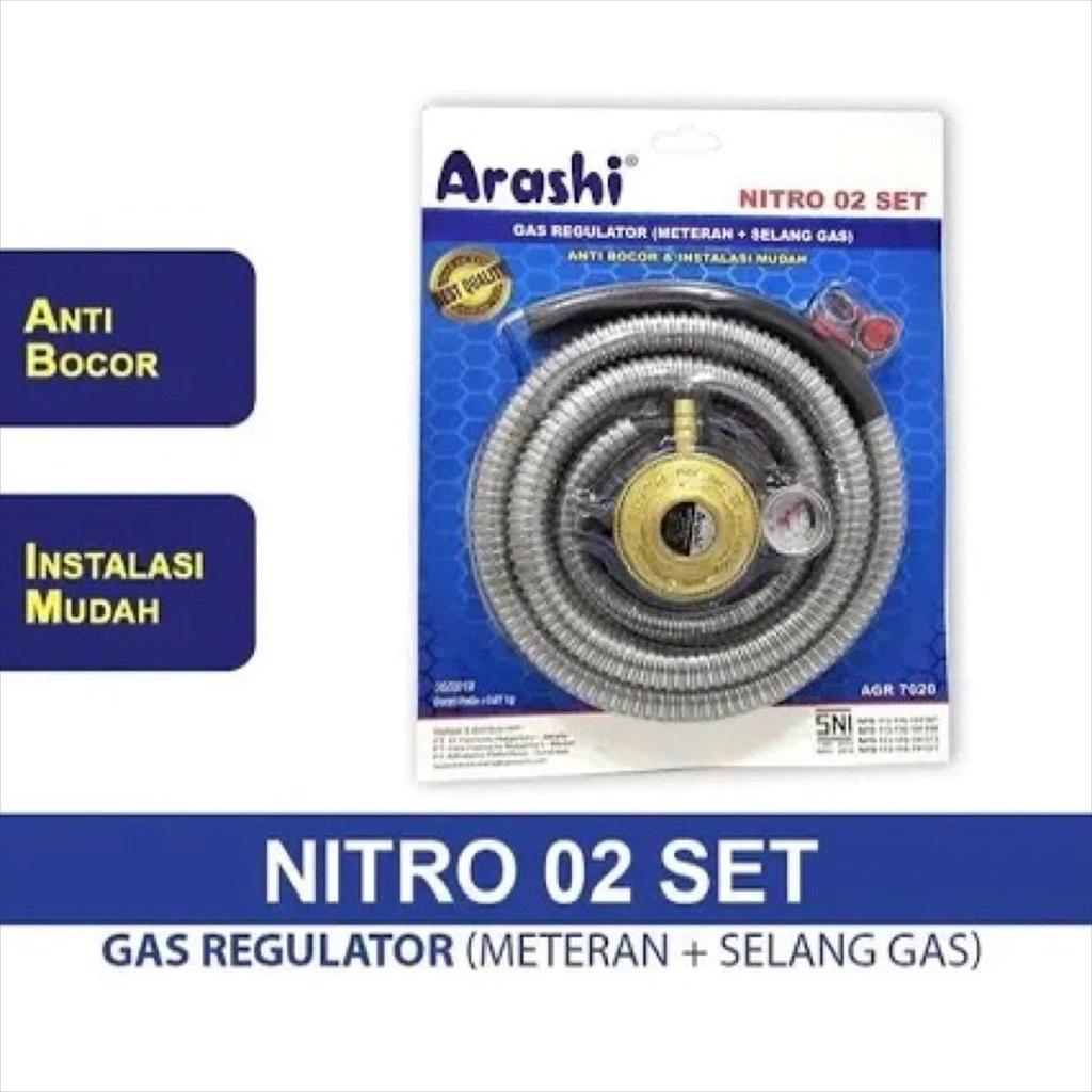 Jual ARASHI SELANG GAS REGULATOR NITRO 02 SET | Shopee Indonesia