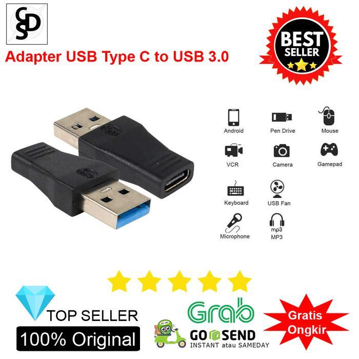 Jual CDS Adapter USB Type C Female to USB 3.0 Standard PC - Laptop ...