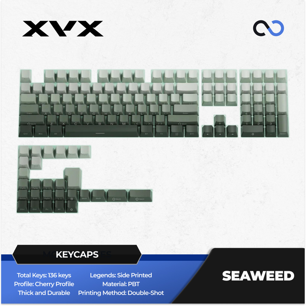 Jual XVX Seaweed Gradient Keycaps OEM Side Profile Double Shot Shine ...