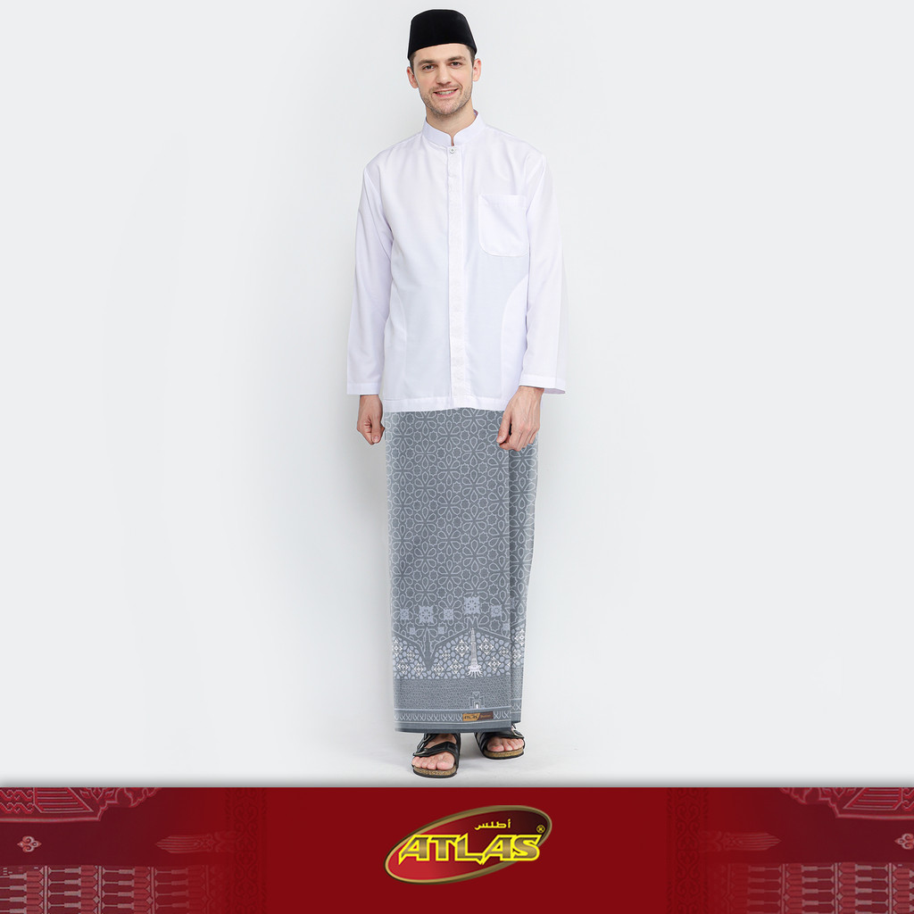 Jual Sarung ATLAS Bustan Series Pakistan Lite Grey | Shopee Indonesia