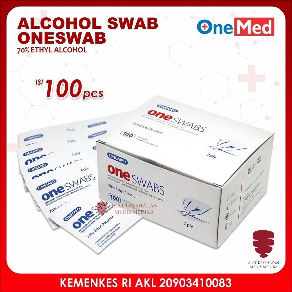 Jual Alcohol Swab Oneswab Kapas Tisu Tissue Alkohol Pads One Swab p3k ...