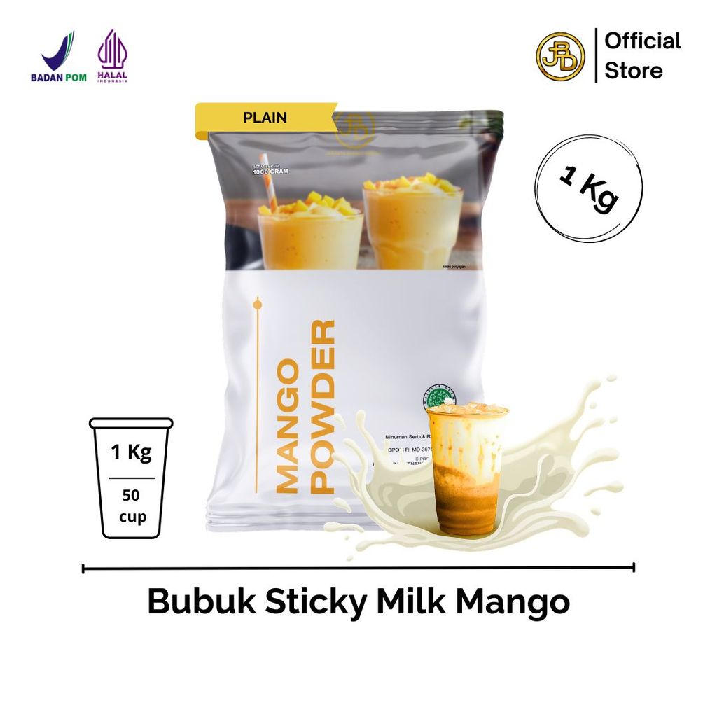 Jual Bubuk Minuman Premium MANGO Powder 1Kg Sticky Milk Rasa Mangga ...