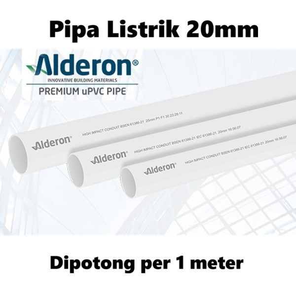 Jual Pipa Listrik uPVC 20mm Alderon Premium | Pipa Conduit Instalasi ...
