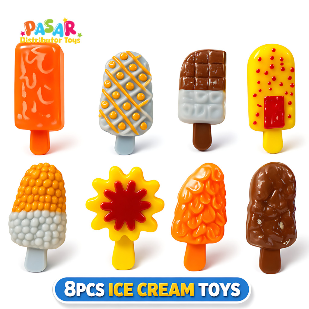 Jual Mainan Anak IM-032/BC 8PCS ICE CREAM Mainan Es Krim Anak Edukasi ...