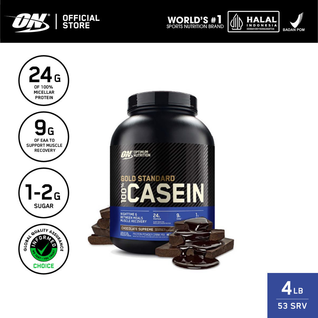 Jual Optimum Nutrition Gold Standard Casein Protein 4 lbs - Susu ...