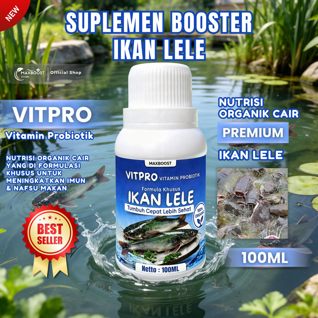 Jual VITPRO IKAN LELE | Vitamin Probiotik Lele Booster Lele 100ML ...