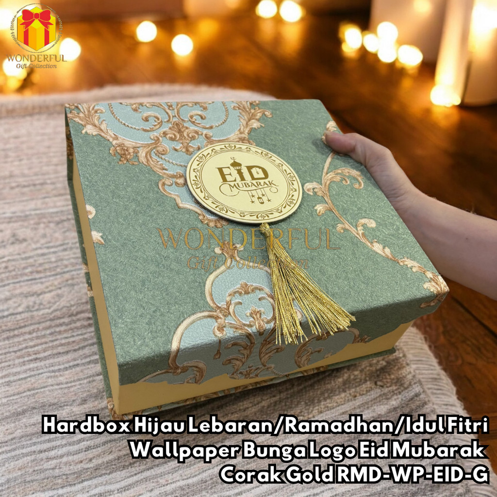 Jual Hardbox Lebaran/Ramadhan/Idul Fitri Hijau Wallpaper Bunga Tutup ...