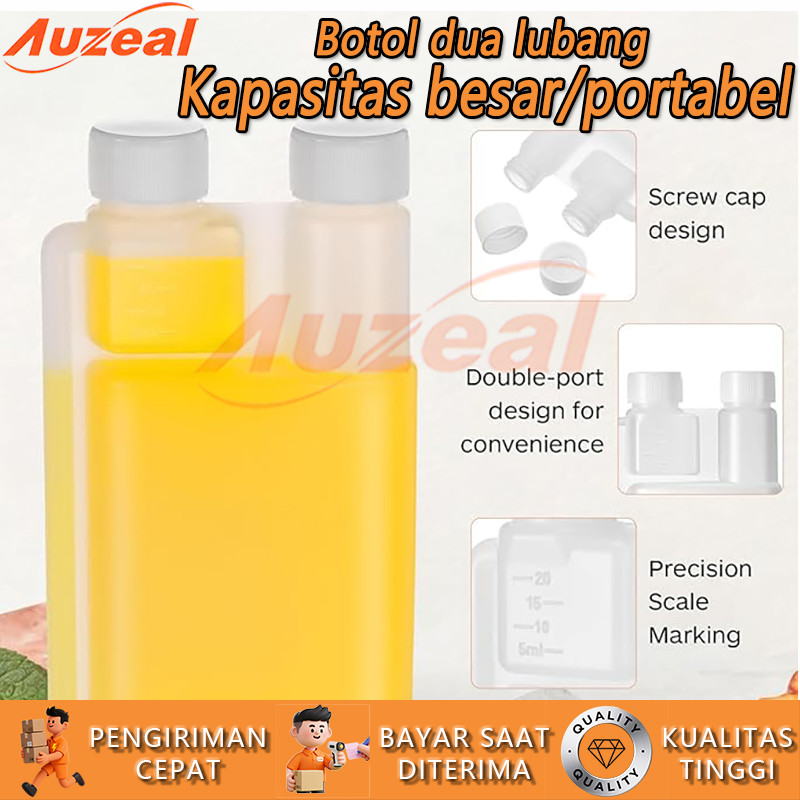 Jual Auzeal 500ML Botol Takaran Oli Samping/Botol Oli Samping Twin Neck ...