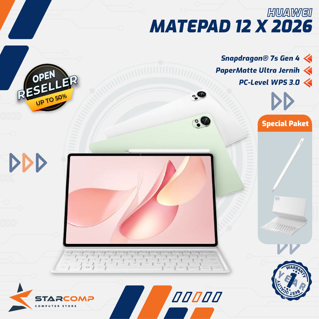 Jual HUAWEI MatePad 12 X 2026 Tablet PC-Level WPS 3.0 Layar PaperMatte ...